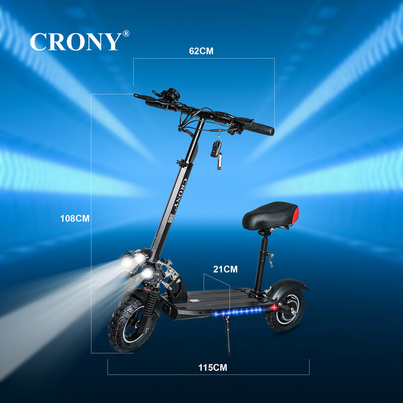 CRONY V10 Pro Electric Scooter 1200W Foldable Commuting Adult Scooter ...