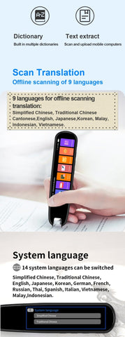 CRONY MD043 Plus Translation Pen language OCR Arabic scanning translat ...