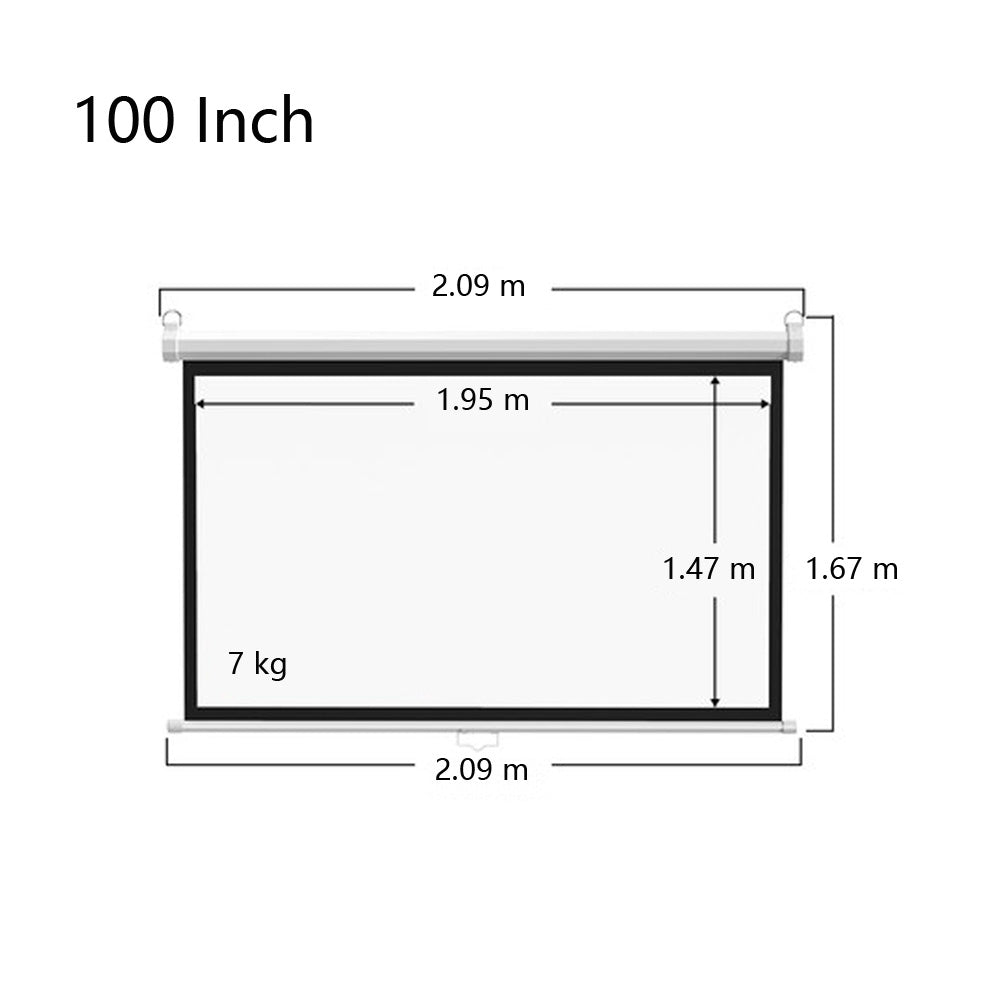 Crony Projection Wall Screen 100 Inch 4:3 Anti-Light With projector sc ...