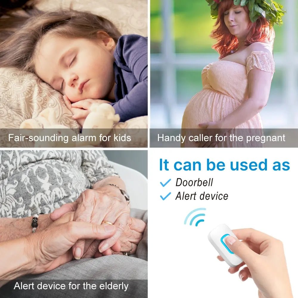 RL-3995B doorbell Battery-powered wireless doorbell with shining LED d ...