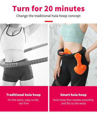 Smart Hula Hoop Auto-Spinning Hip Hula Hoop Exercise Lose Weight Detac ...